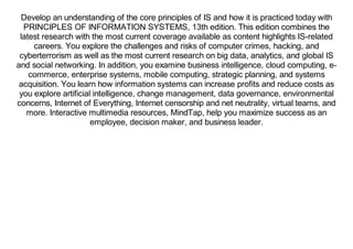 [PDF] Principles of Information Systems | PDF