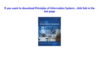 [PDF] Principles of Information Systems | PDF