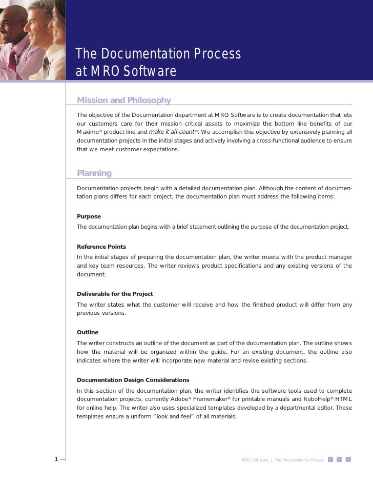 The MRO Software Documentation Process