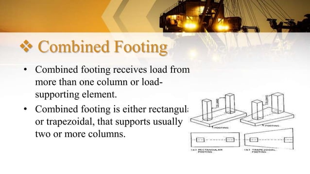 Details of Construction presentation ,single & combined footing | PPTX