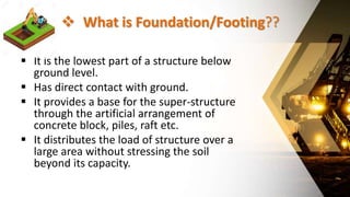 Details of Construction presentation ,single & combined footing | PPTX