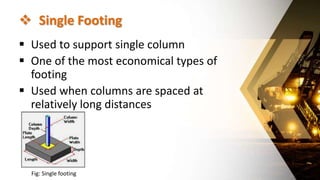 Details of Construction presentation ,single & combined footing | PPTX