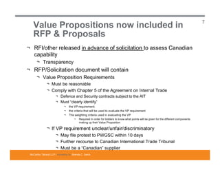 Offsets in Defence Procurement in Canada - Considerations | PDF