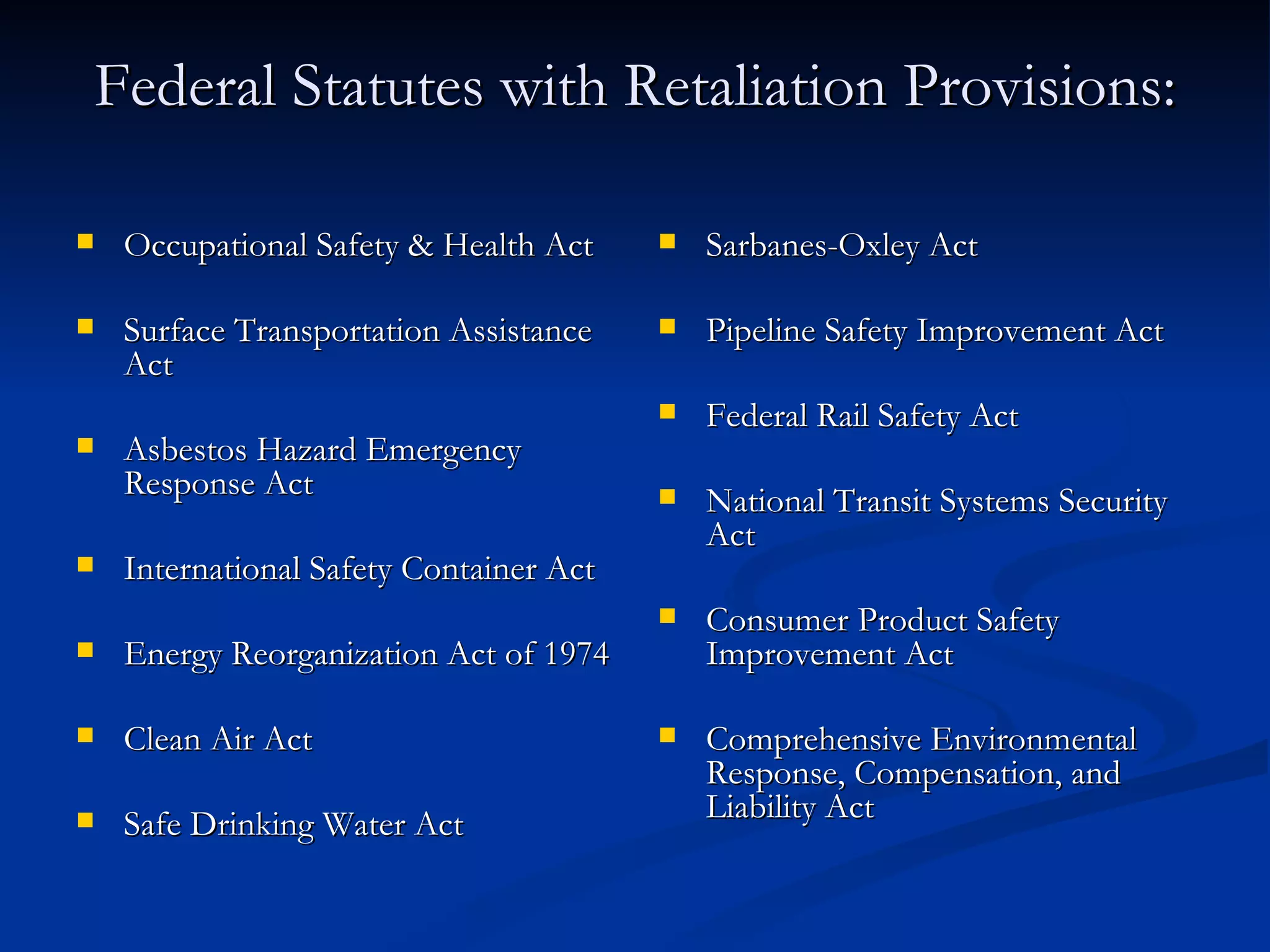 Docs #584866 V1 Retaliation Mcf Ppt Cody Dft 030511 | PPT