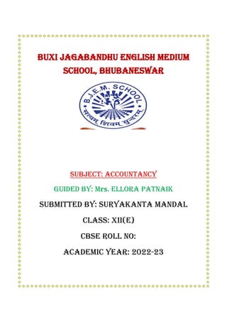 Accountancy Project of Class 12, | PDF