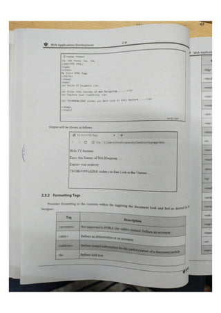 Web application development SY BSC IT mumbai university | PDF