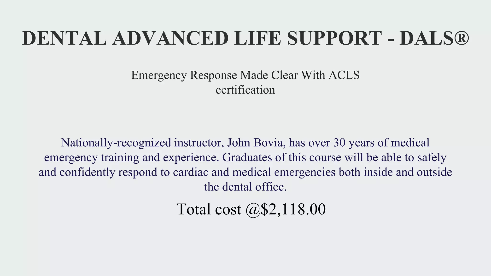 Sedation and Advanced Dental Courses - Docs Education | PPT