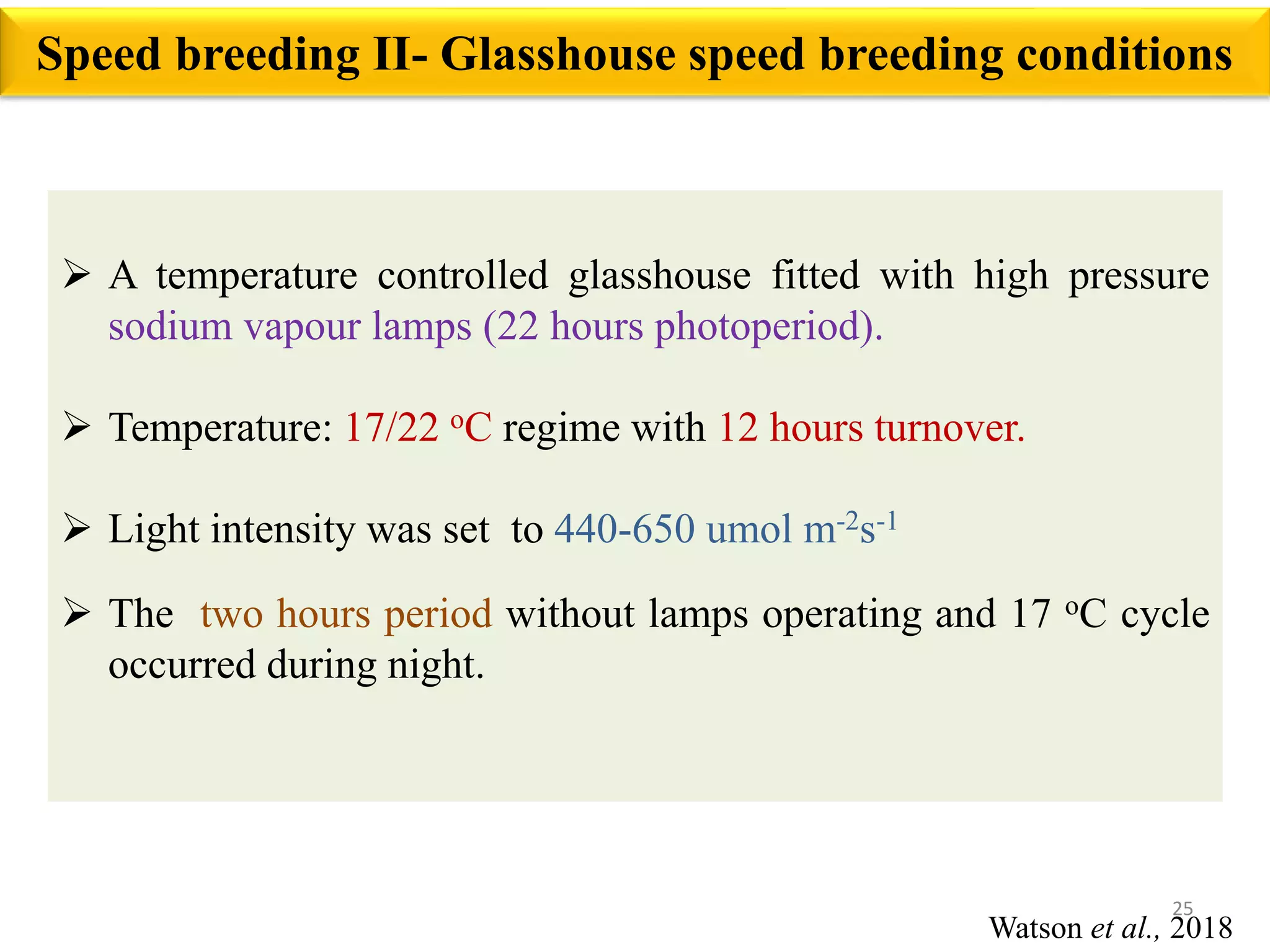Speed Breeding for crop improvement | PPTX