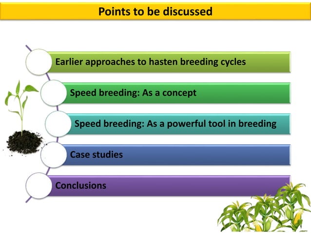 Speed Breeding for crop improvement | PPTX | Agriculture | Industries