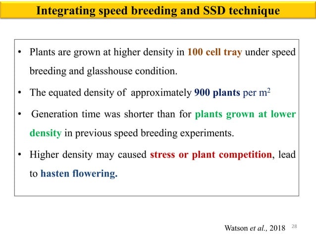 Speed Breeding for crop improvement | PPTX | Agriculture | Industries