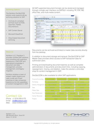 DocSet for SAP Master Data | PDF