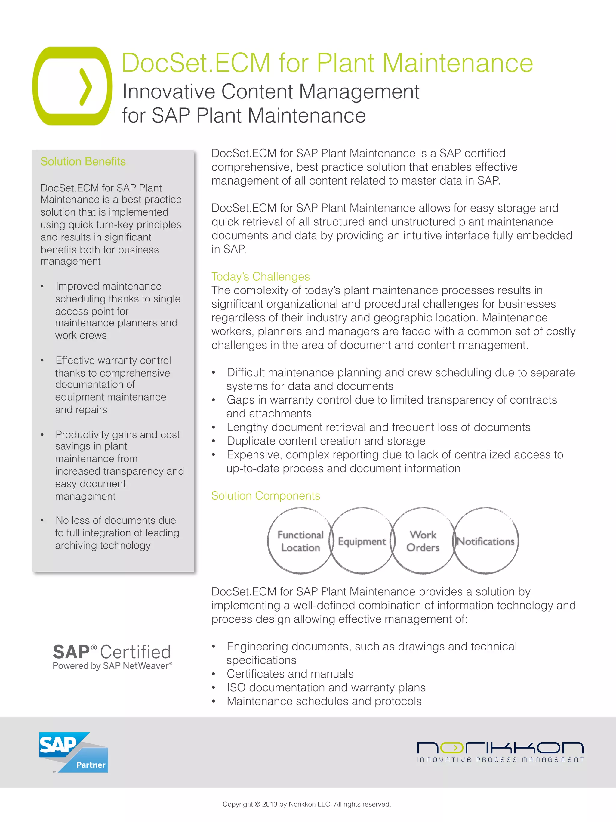 DocSet for SAP Plant Maintenance | PDF