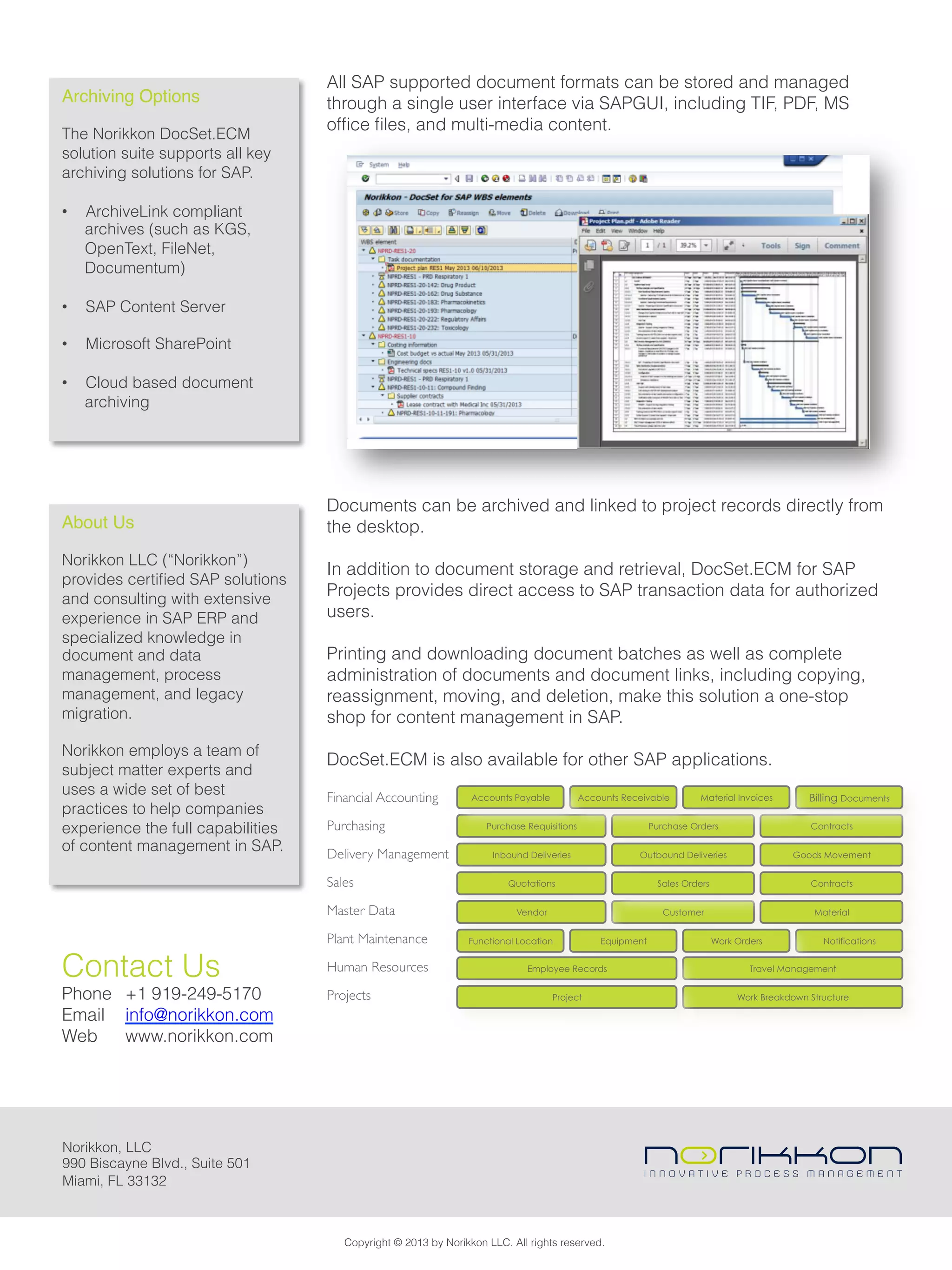 DocSet for SAP Projects | PDF