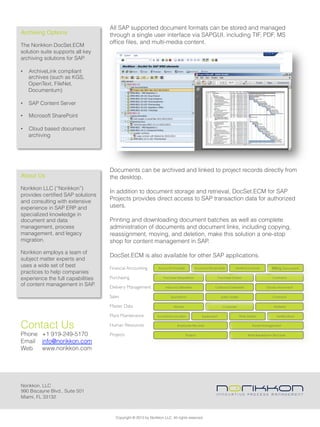 DocSet for SAP Projects | PDF