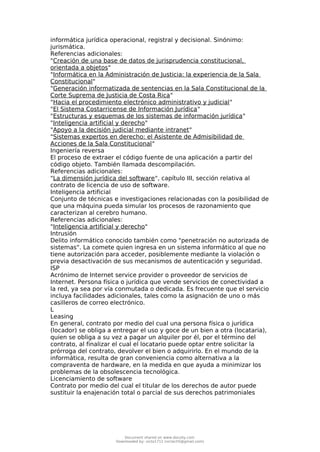 Derecho Informatico | PDF | Databases | Computer Software and Applications