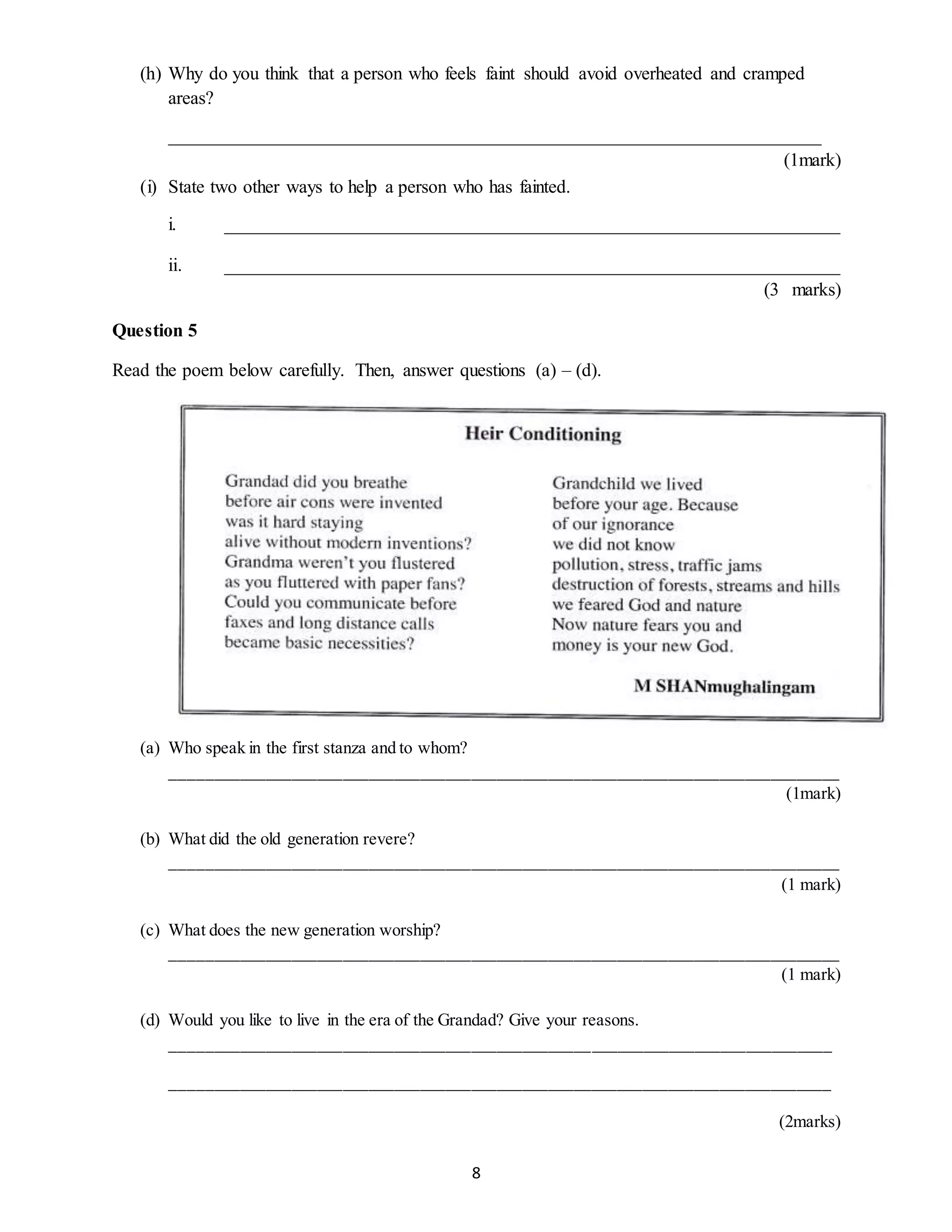 super exercise module english pt3 question with answer | DOCX