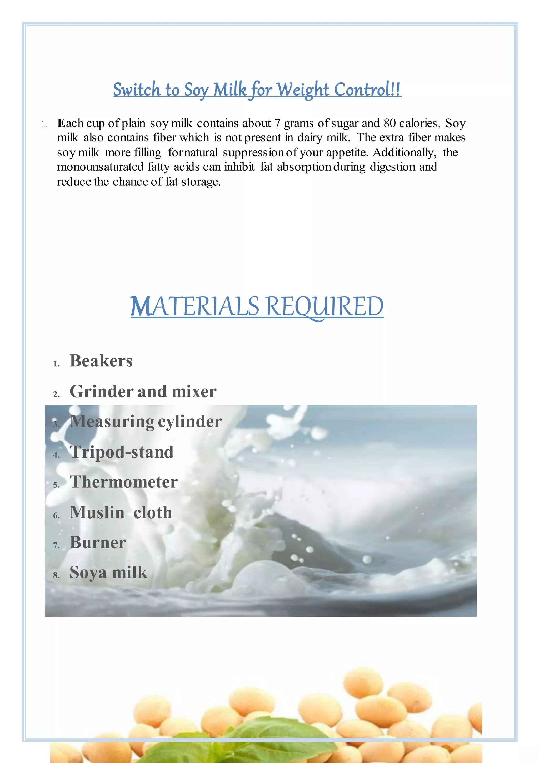 Docslide.net soyabean milk-project-class-12 | DOCX