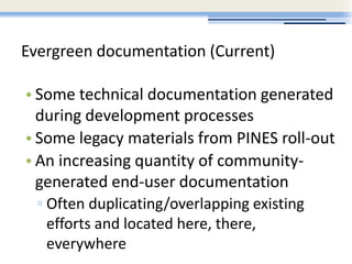 Evergreen Documentation Lightning Talk | PPT