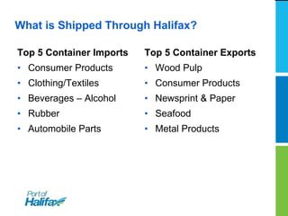 Halifax Gateway - Port of Halifax | PPT