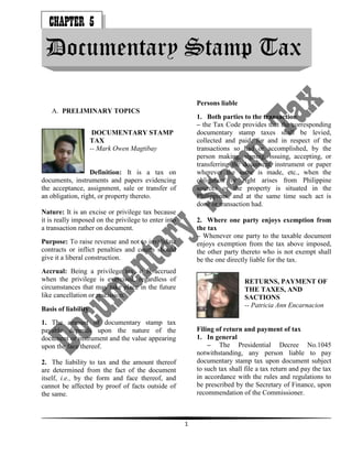 Documentary Stamp Taxes | DOCX