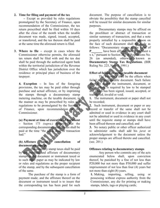 Documentary Stamp Taxes | DOCX