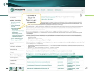 RoadShow Docsvision: Государственный сектор — предложения Docsvision | PPT