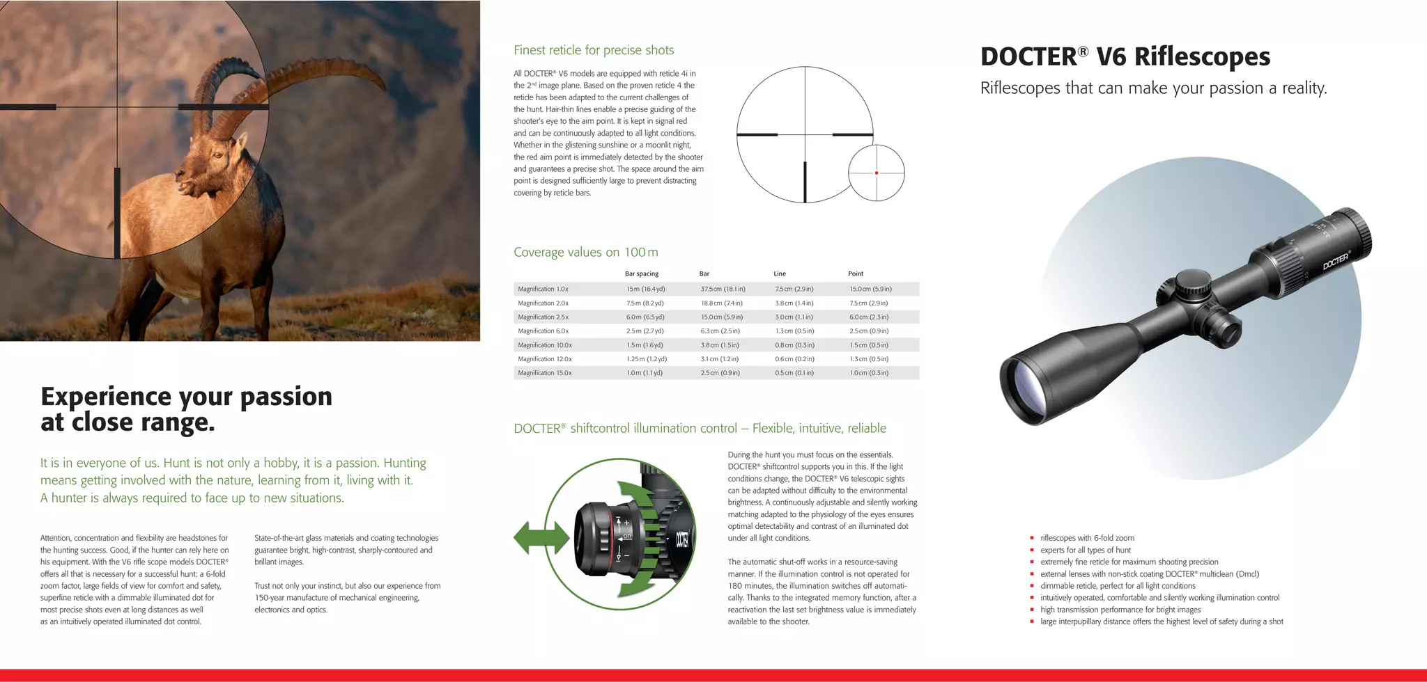 Docter V6 Rifle Scopes Catalog | Optics Trade | PDF