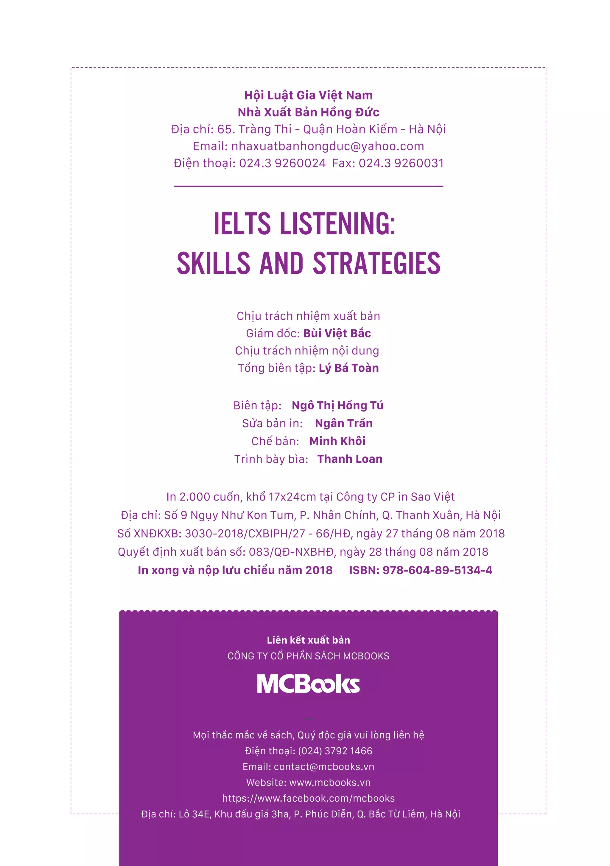 Doc Thu Ielts Listening Skills And Strategies | PDF