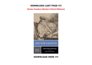 Doctor Faustus (Norton Critical Editions) | PDF