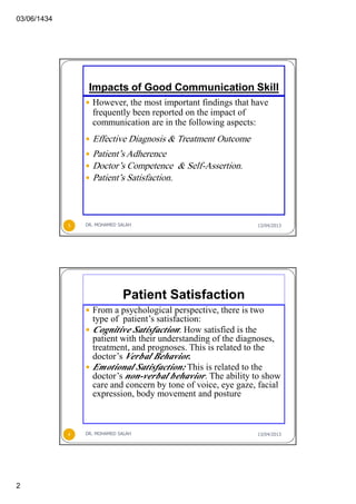 Doctor patient communication and relationship | PDF