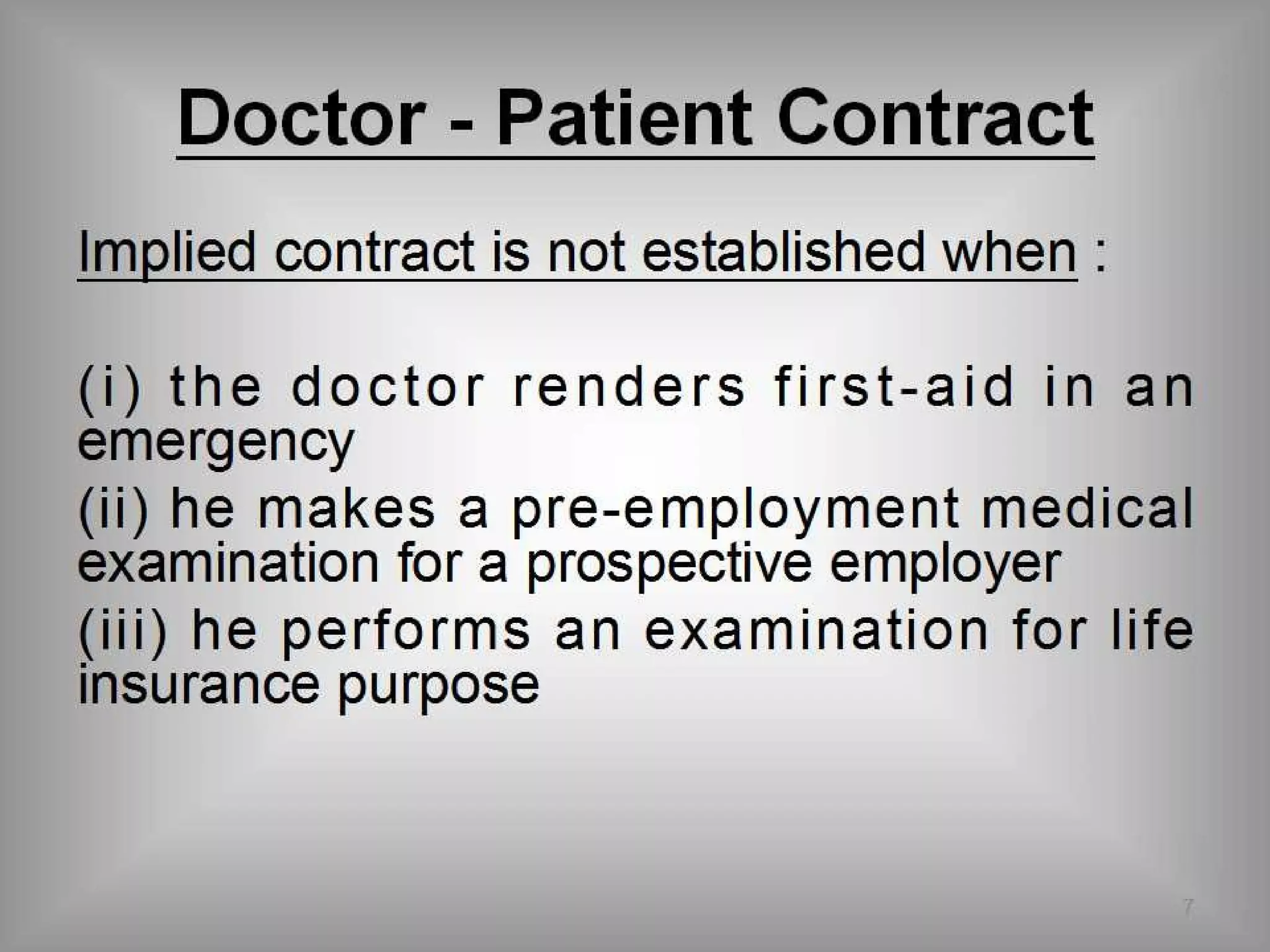 Doctor patient contract | PPT
