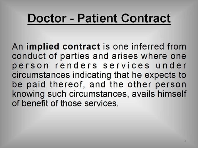 Doctor patient contract | PPT