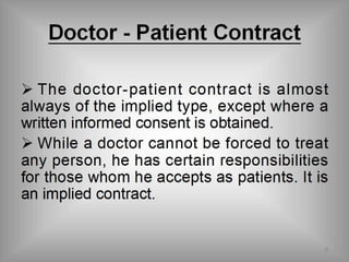 Doctor patient contract | PPT