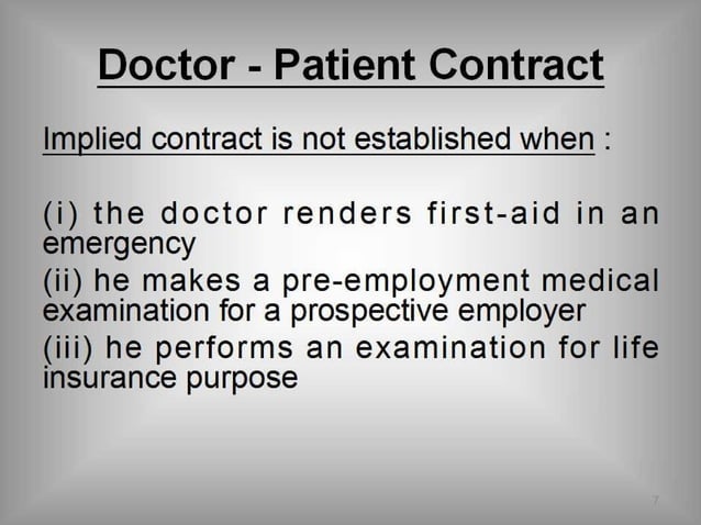 Doctor patient contract | PPT