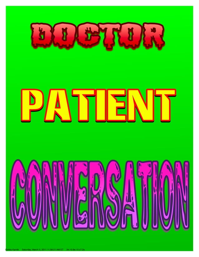 Doctor patient conversation | PDF
