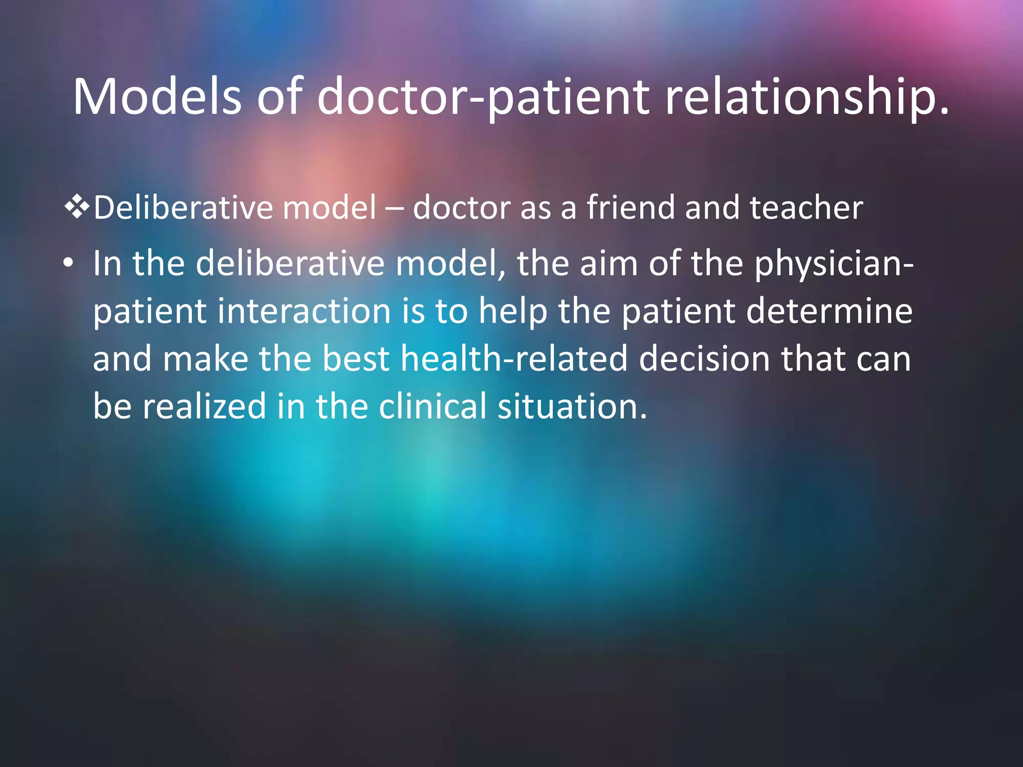 Doctor patient relationship | PPTX