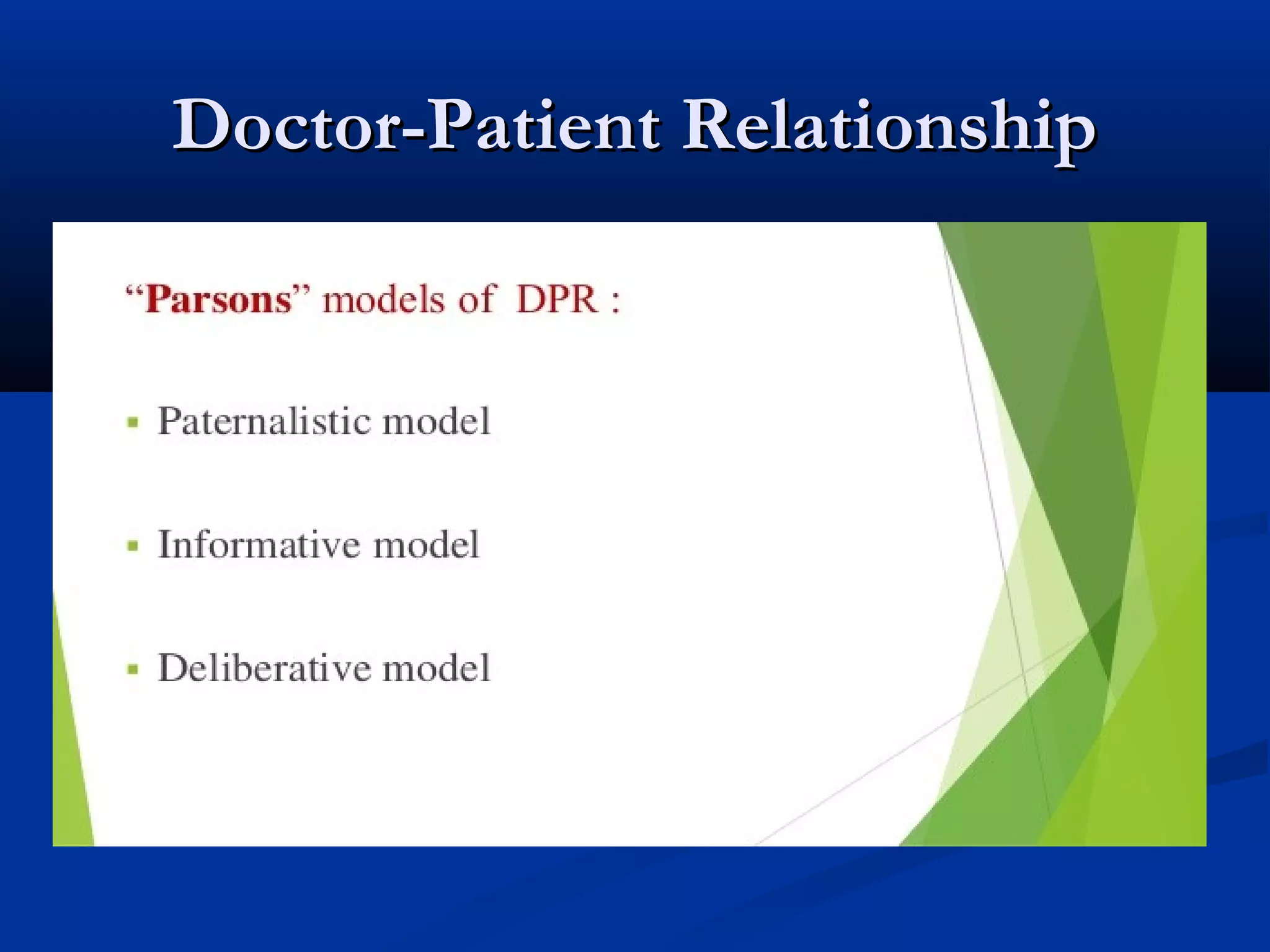 Doctor patient relationship | PPT