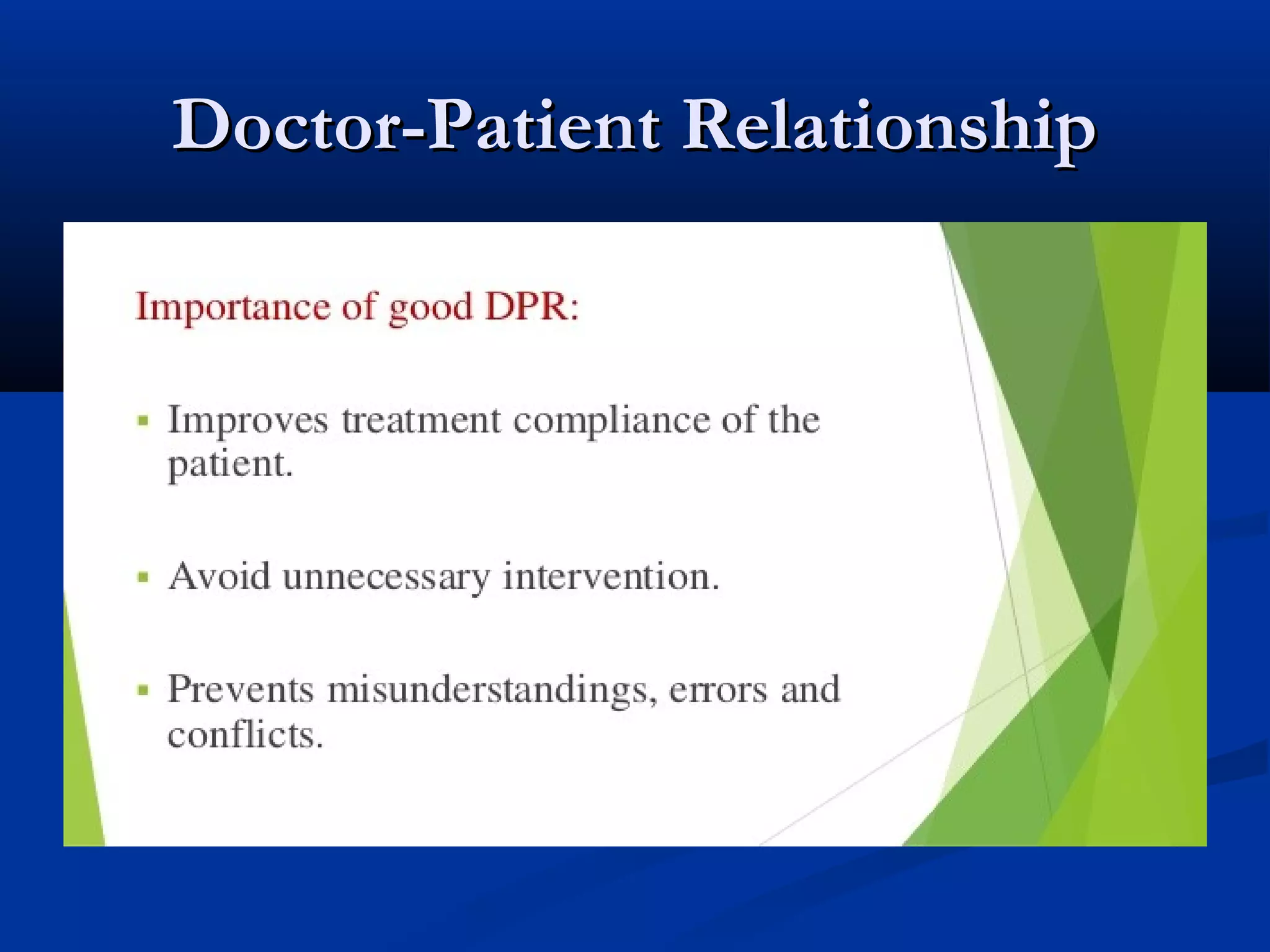 Doctor patient relationship | PPT