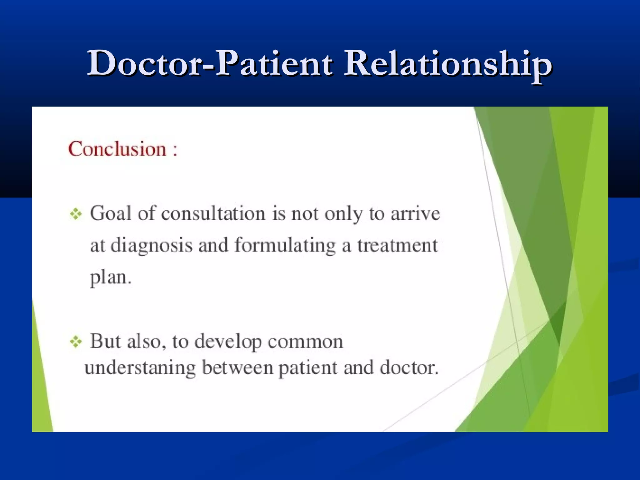 Doctor patient relationship | PPT