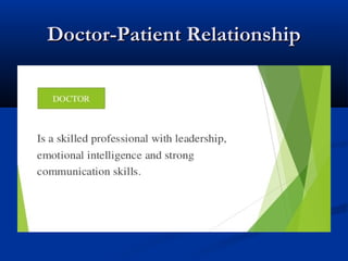 Doctor patient relationship | PPT