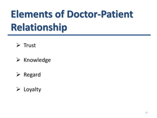 Doctor patient relationship | PPTX