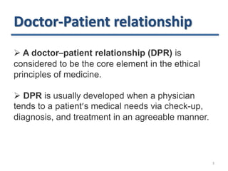 Doctor patient relationship | PPTX