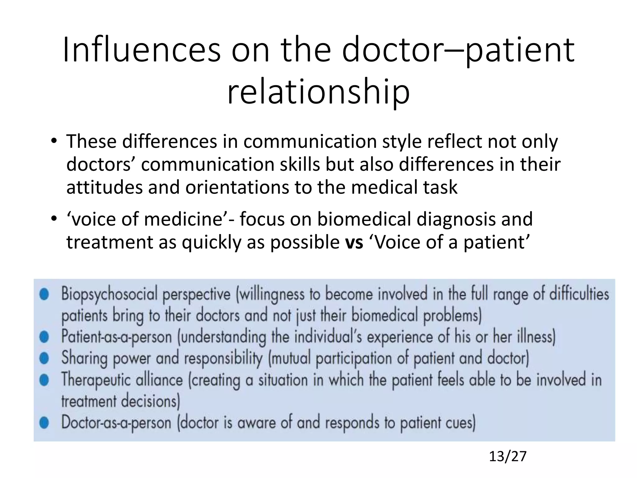 Doctor-patient relationship | PPTX