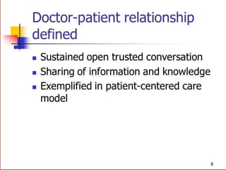 Doctor- Patient Relationship. | PPT