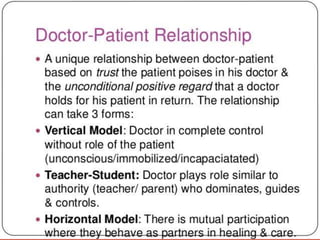Doctor- Patient Relationship. | PPTX