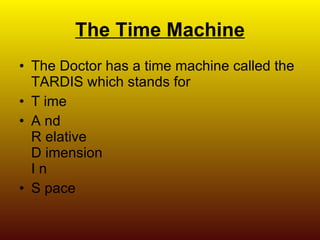 Doctor who information | PPT