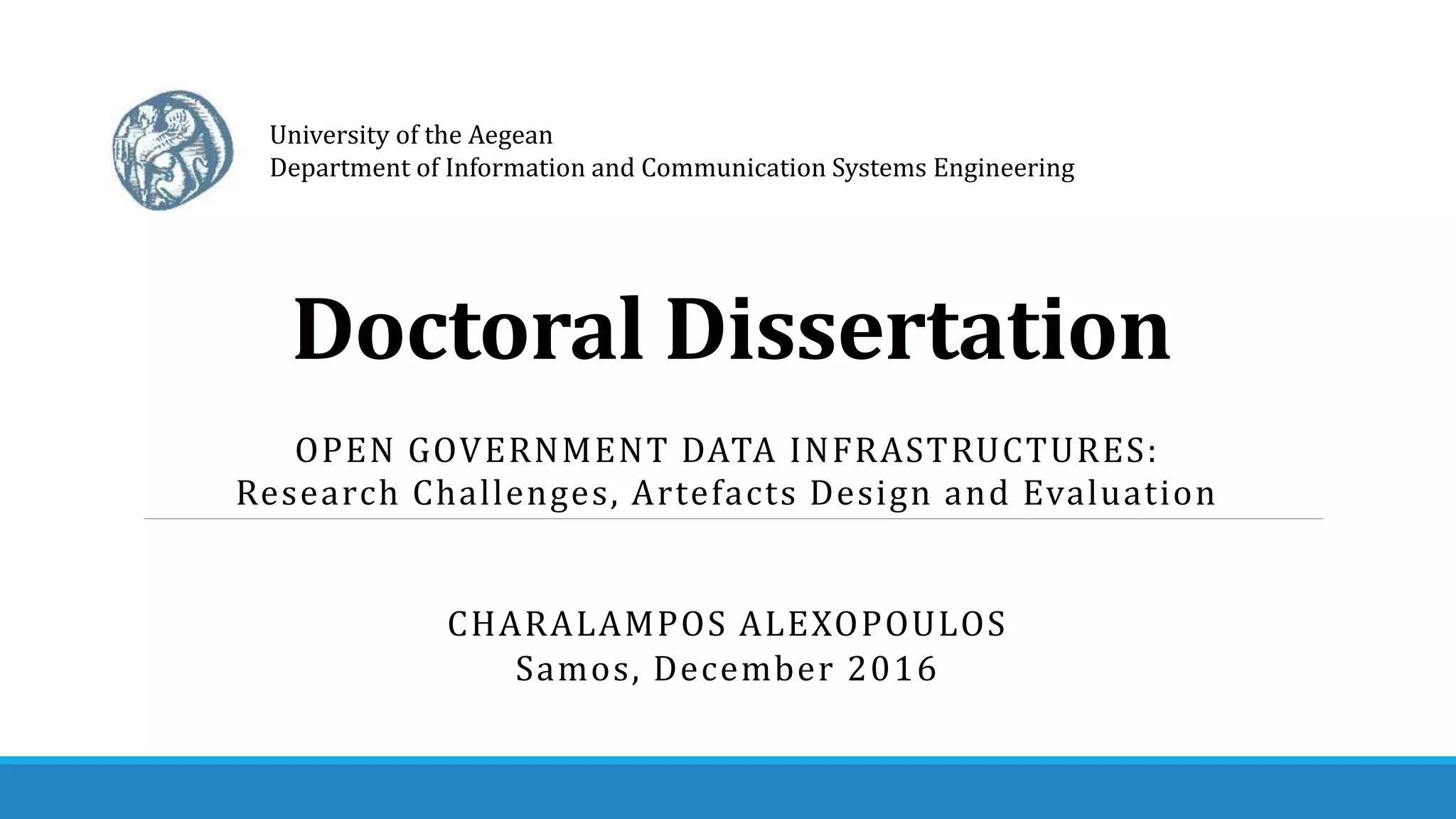 Open government data infrastructures: research challenges, artefacts design and evaluation | PPT