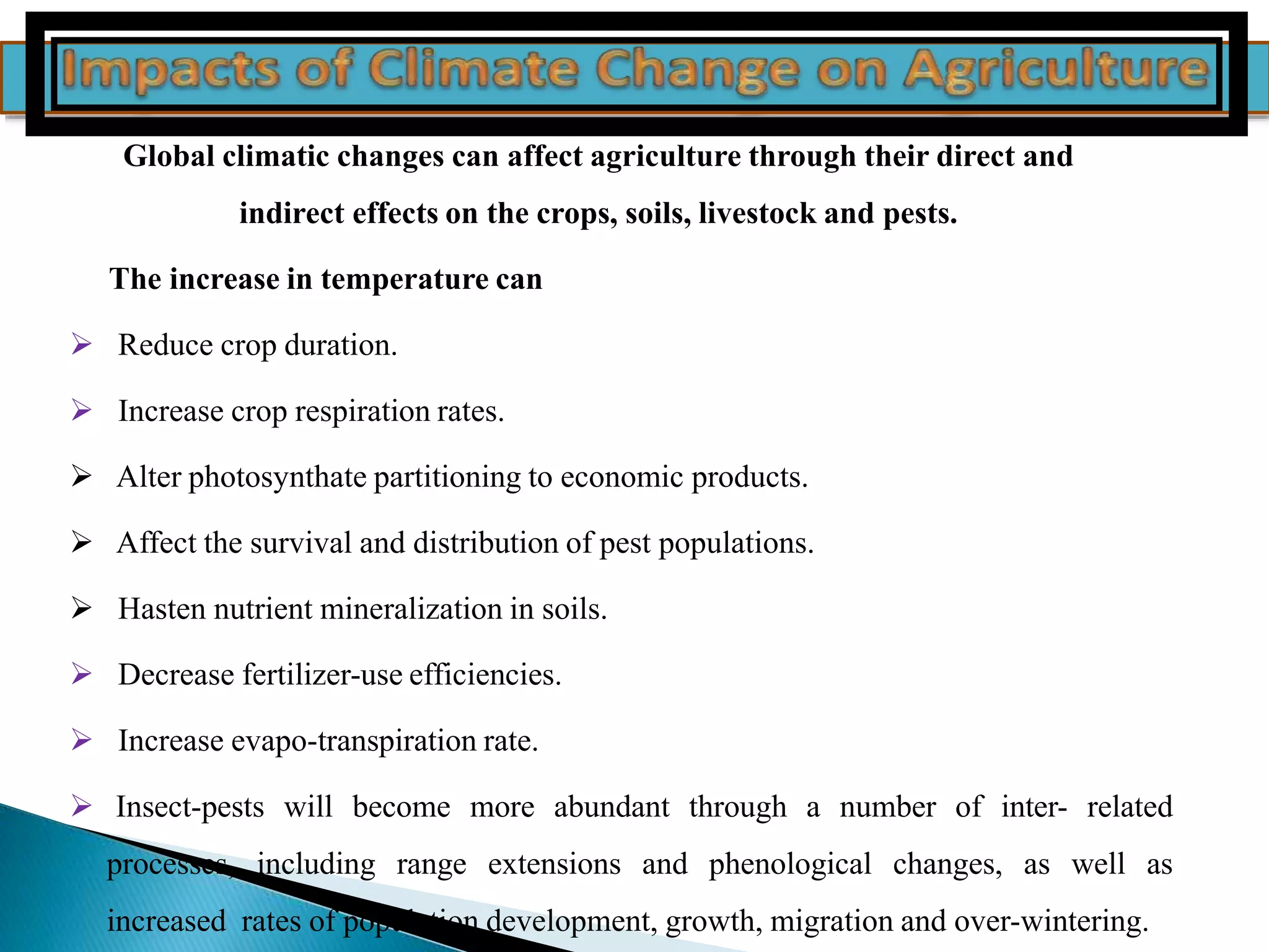 Impact of climate change on insect pest | PPTX