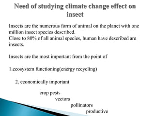 Impact of climate change on insect pest | PPTX