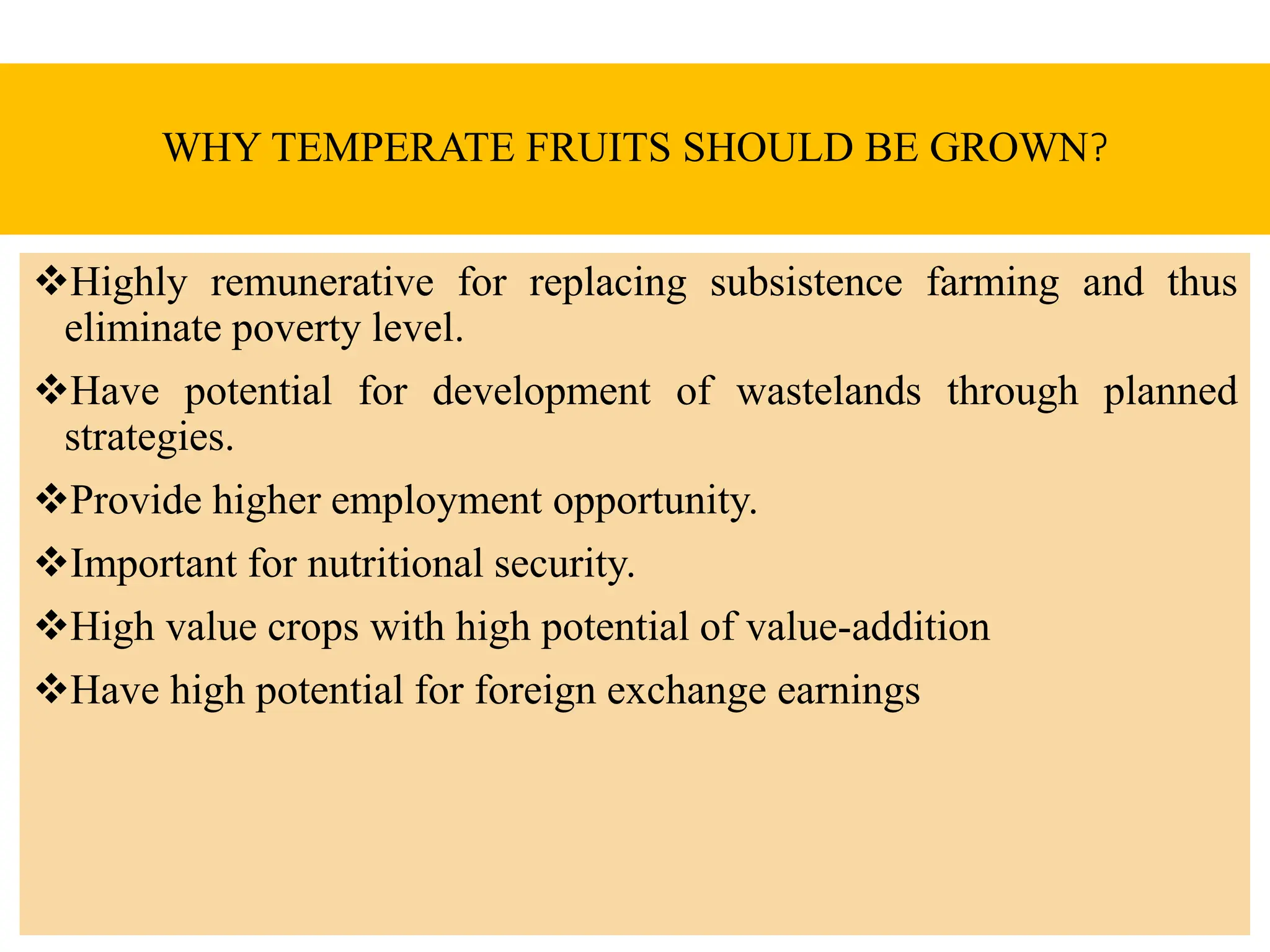 NATIONAL AND INTERNATIONAL SCENARIO IN FRUIT PRODUCTION, IMPROVED ...